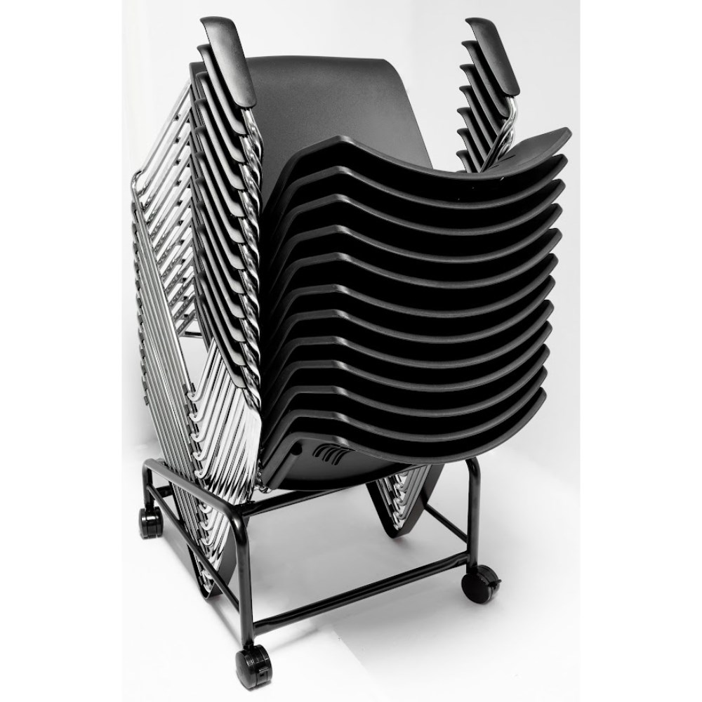 Chairs & Accessories - Steelco Stacking Chair Trolley Dolly Black ...